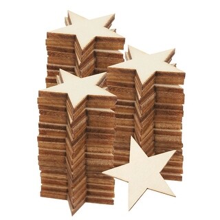 50pcs Unfinished Wooden Pentagon Natural Blank Wood Slices - Bed Bath ...
