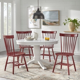 Simple Living Kale 5-piece White/ Red Dining Set - Bed Bath & Beyond ...