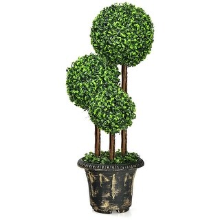 36'' Artificial Topiary Triple Ball Tree for Indoor and Outdoor - 13.5 ...