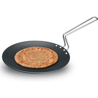 Futura Hard Anodised Concave Tava Griddle, 10-Inch, 26 cm, Black - Bed ...