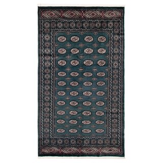 ECARPETGALLERY Hand-knotted Finest Peshawar Bokhara Green Wool Rug - 5 ...
