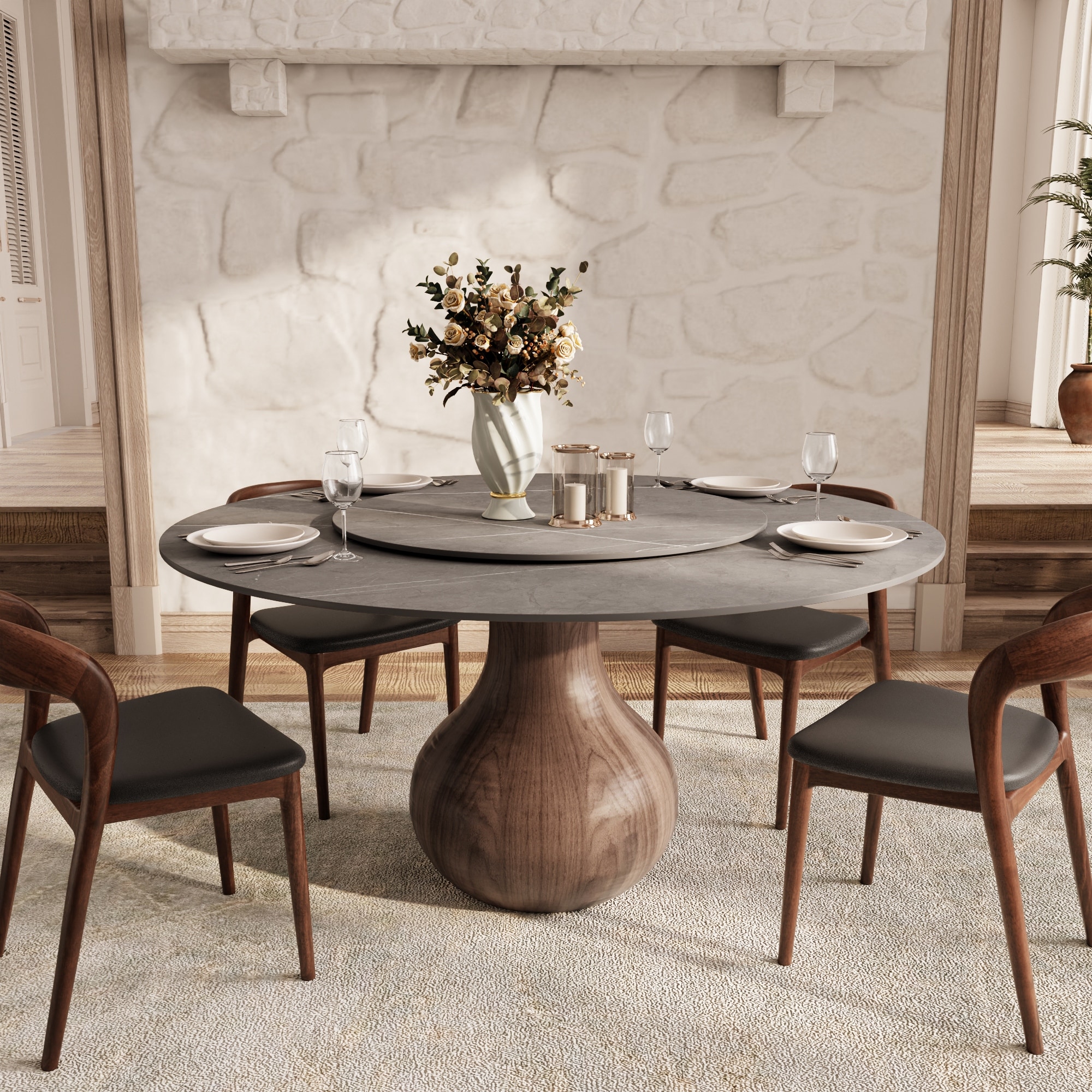 diy round extendable dining table