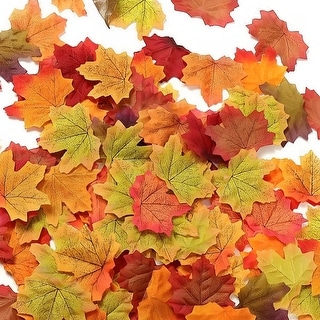 600 Piece Fall Leaves Set 6 Colors Artificial Autumn Maple Leaf Decor ...