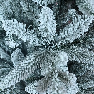 6ft PE/PVC Artificial Christmas Flocked Tree Mixed Flocking Automatic ...