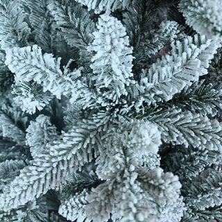 7ft PE/PVC Artificial Christmas Flocked Tree Mixed Flocking Automatic ...