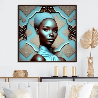 Designart 'Retro Haute Couture African American Lady VI' African ...