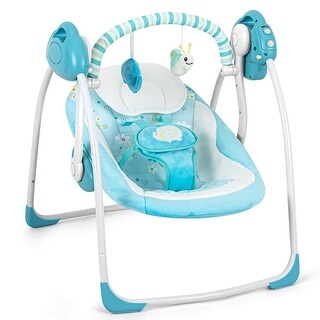 Electric Baby Swing, Portable Baby Swings for Infants, Compact ...