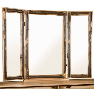 Hickory Log Tri-View Mirror - All Hickory - Bed Bath & Beyond - 33622763