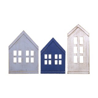 Set of Three House Shaped Wooden Wall Decor - Bed Bath & Beyond - 39675275
