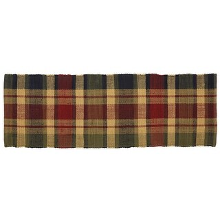 Park Designs Summit Plaid Rag Rug Runner 2X6 - 2' x 6' - Bed Bath ...