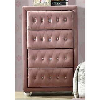 4 Drawers Pink Fabric Chest - Bed Bath & Beyond - 38344187
