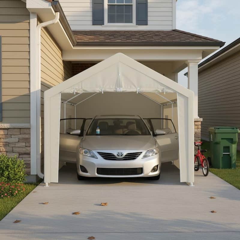 Carport, 10x30 Heavy Duty Portable Carport Garage Tent for Outdoor ...