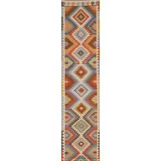 Kilim Reversible Southwestern Runner Rug Hand-woven Wool Carpet - 2'8"x ...