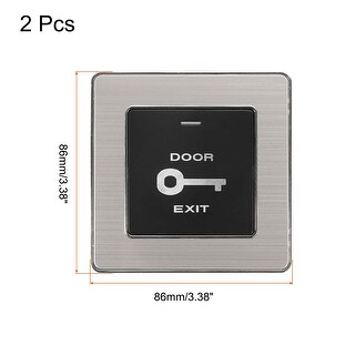 Exit Release Button Switch Resettable 1 Gang 1 Way PC Panel 2 Pcs - Bed ...