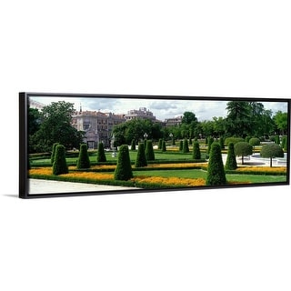 "Retiro Park Madrid Spain" Black Float Frame Canvas Art - Bed Bath & Beyond - 25515522