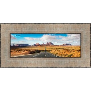 40x16 Traditional Silver Complete Wood Panoramic Frame with UV Acrylic ...