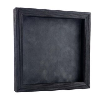 12x12 Shadow Box Frame Barnwood Black Wood | 1" Usable Display Depth ...