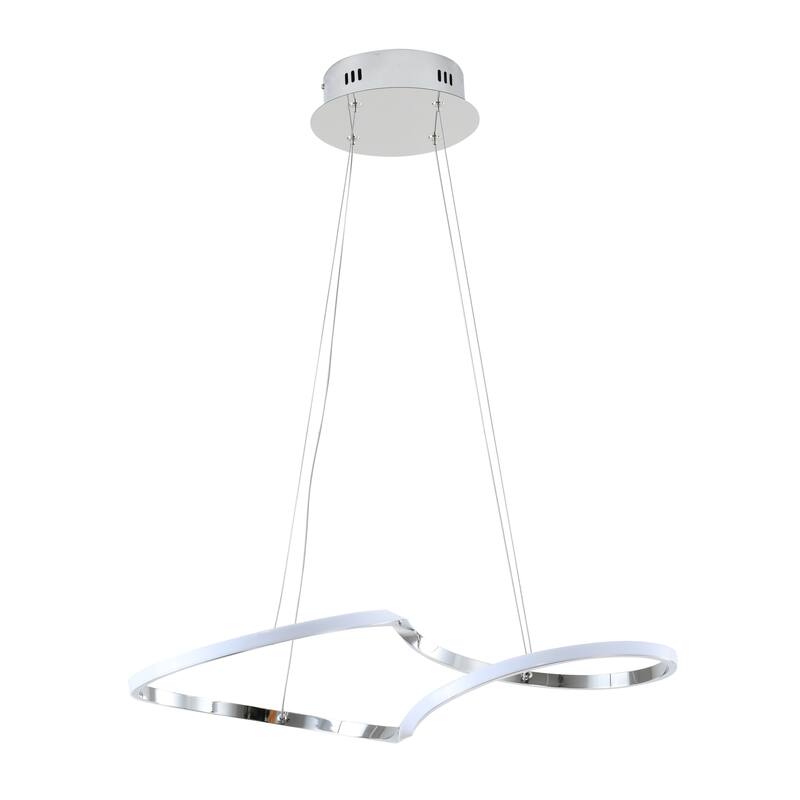 LED Pendant Lighting with Chrome Metal Frame - Overstock - 29357968