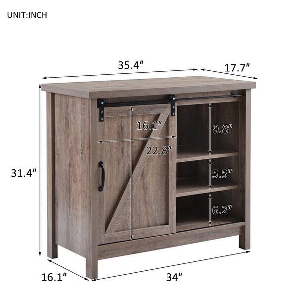 Locker & TV Stand Barn Door Modern Entertainment Center TV Console ...