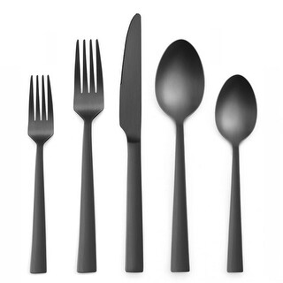 Silverware Set, Stainless Steel Square Flatware Cutlery - Bed Bath ...