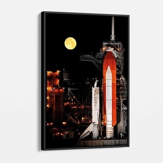 Black Rocket Space Ship Wall Art Canvas 1327 - Bed Bath & Beyond - 39913597