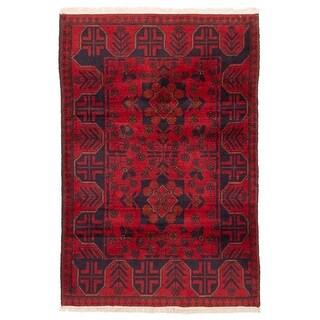 ECARPETGALLERY Hand-knotted Finest Khal Mohammadi Red Wool Rug - 2'8 x ...