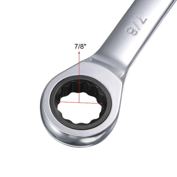 7/8" Ratcheting Combination Wrench SAE 72 Teeth 12 Point Box Ended ...