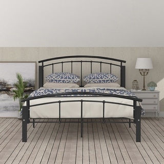 Metal Beds Frame, Recommended for 10-12 Inch Mattress - Queen - Bed ...