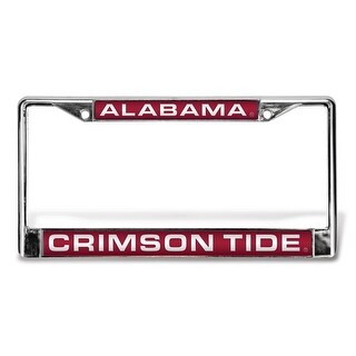 Collegiate U of Alabama Red Laser Chrome Acrylic License Plate Wall ...