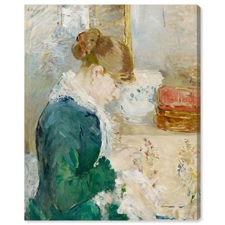 Woman Sewing 1879 Canvas Classic Portraits by Art Remedy - Bed Bath ...