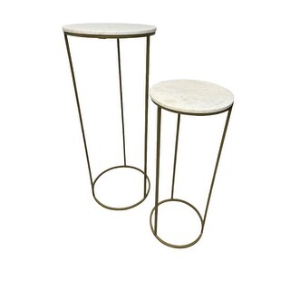 Set of 2 Pedistal Tables - A - Bed Bath & Beyond - 40949804