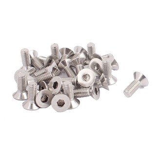 30pcs M6 x 16mm Countersunk Head Phillips Hex Socket Bolts Machine ...