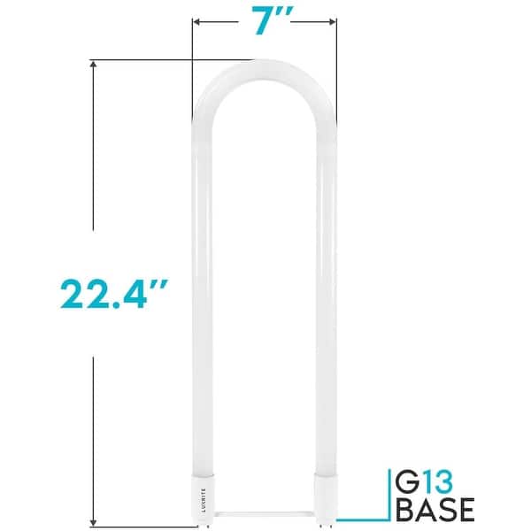 Luxrite U Bend LED Tube Light T8 T12 18W 32W Equivalent Direct or ...