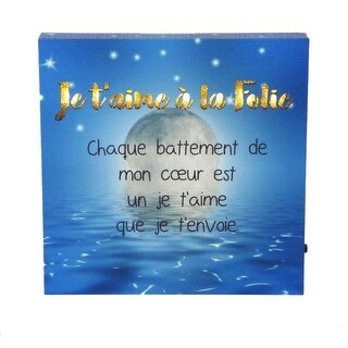 French Text- - Je T'Aime À La Folie Block Sign - Bed Bath & Beyond ...