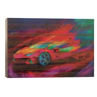 Lamborghini Hurricane Print On Wood by HRH EMERALD - Multi-Color - Bed ...