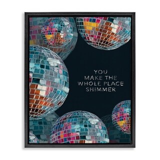 Stupell You Make it Shimmer Framed Floater Canvas Wall Art Design By ...