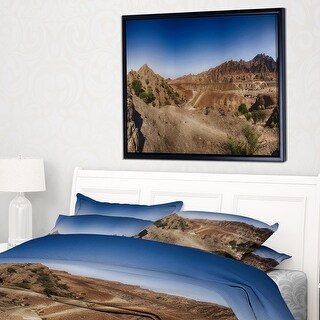 Designart "Hatta Mountains Landscape" Photography Framed Canvas Art ...