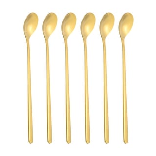 Long Handle Iced Tea Spoon, 6 Pcs 7" Stainless Steel Long Spoons - Bed ...