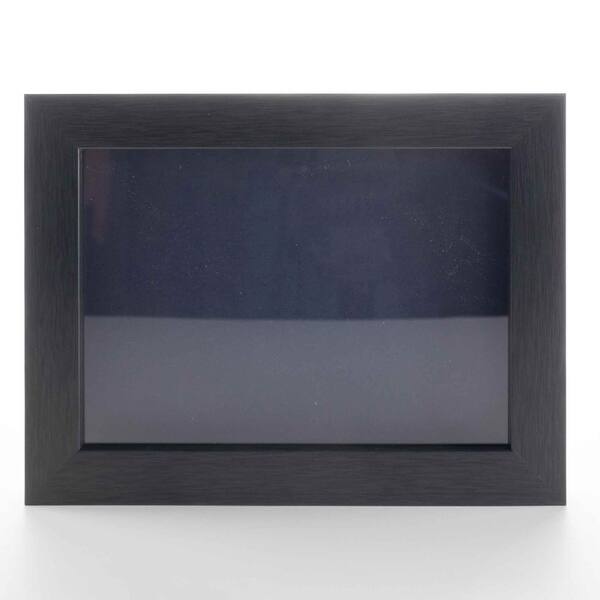 Charcoal 8x10 Wood Shadow Box with Navy Acid-Free Backing - With 5/8 ...