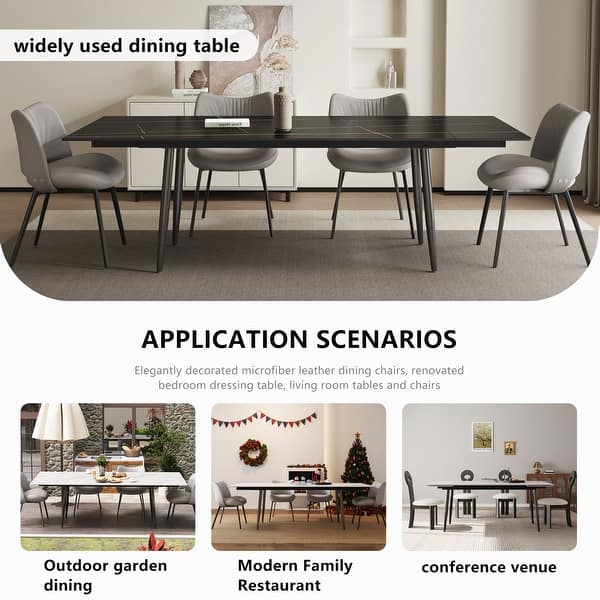 dining table with slate inserts