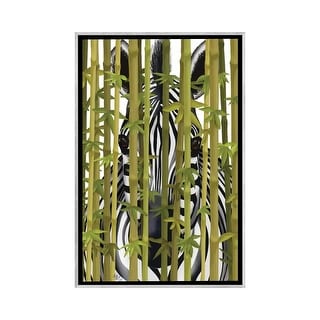 iCanvas "Bamboo Zebra" by Fab Funky Framed - Bed Bath & Beyond - 37728822