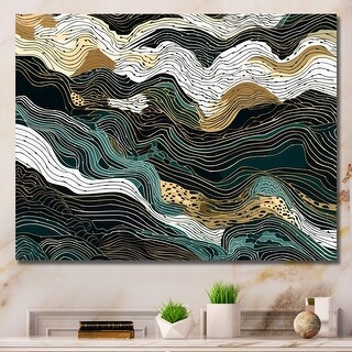 Designart "Exploring Abstracted Lines Iii" Minimalism Line Art Canvas ...