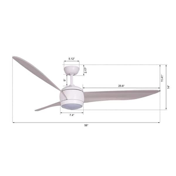 Lucci Air Nordic 56-inch Ceiling Fan with LED Light Kit - Bed Bath ...