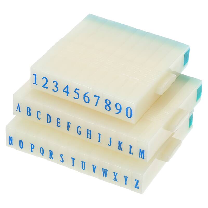 Detachable Number Letter Stamp Plastic Font Numeral 0-9 Alphabet A-Z ...