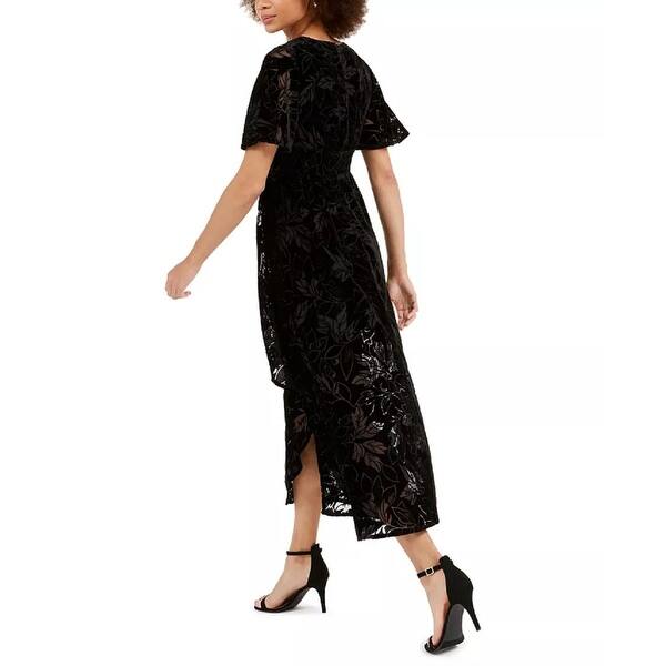 black devore dress