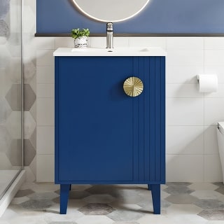 20 inch Bathroom Vanity with Integrated Sink and Soft-Close Door - Bed ...