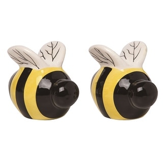Transpac Ceramic 2.75" Multicolor Spring Cute Bee Salt and Pepper ...