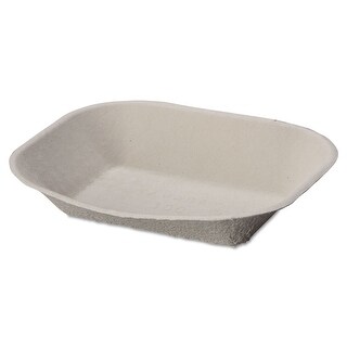 Savaday Molded Fiber Food Tray, 7 x 9, Beige, 250/Bag, 500/Carton ...