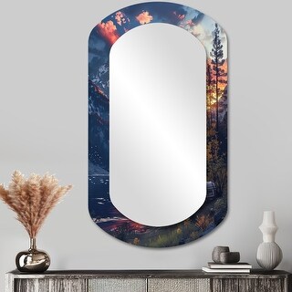 Hippy Camper Next To Sunset Mountain Lake - Irregular Camping Travel ...