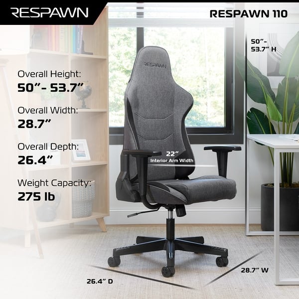 RESPAWN 110 Ergonomic Gaming Chair - Racing Style High Back PC Computer ...